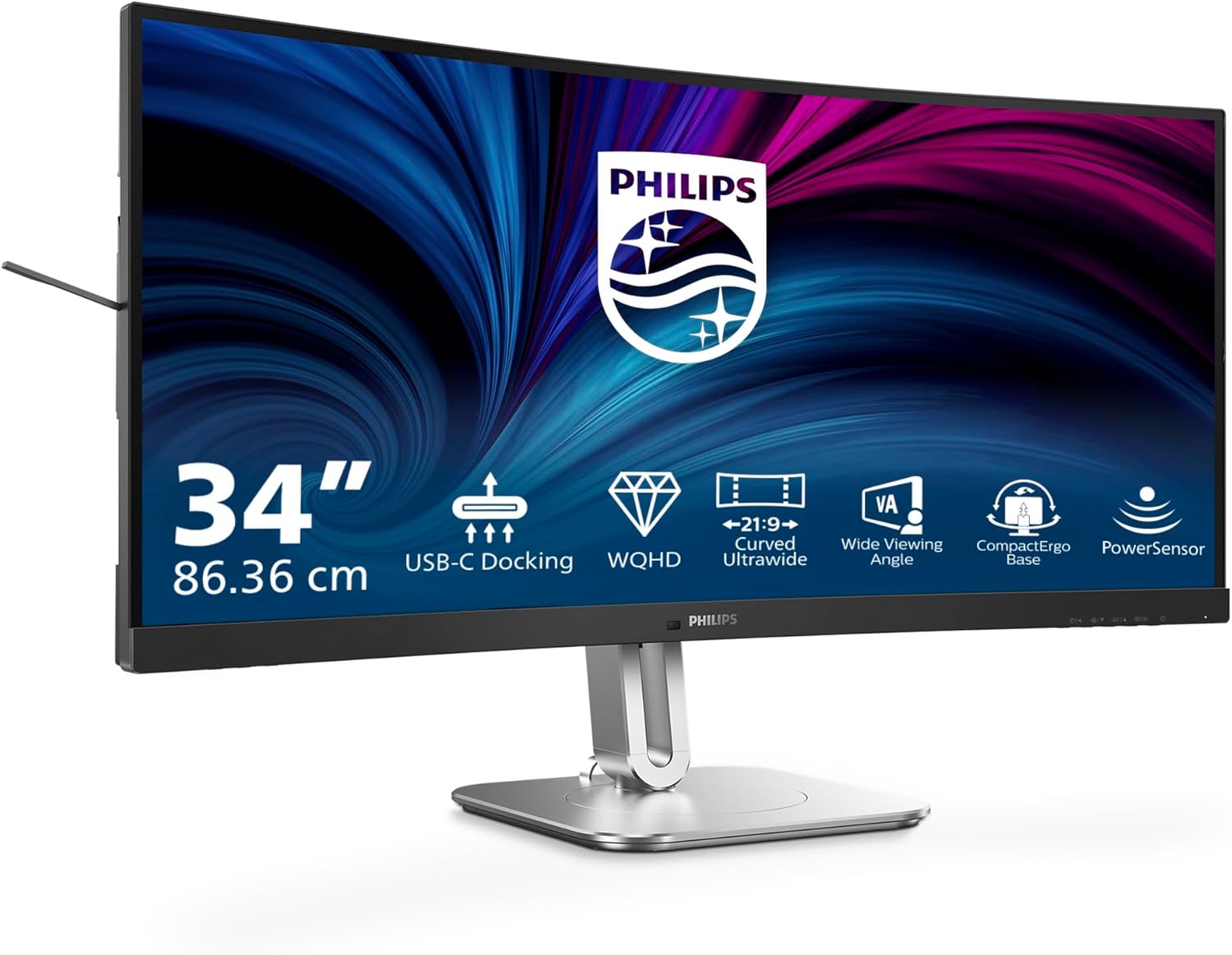 Amazon.com: Philips 34B2U5600C - 34-inch Curved WQHD Monitor Height ...