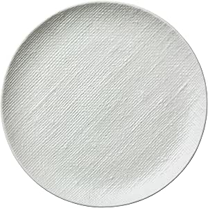 Amazon.com | Luzerne Knit Round Coupe Plate - Pearl White (D8.25 Inch X ...