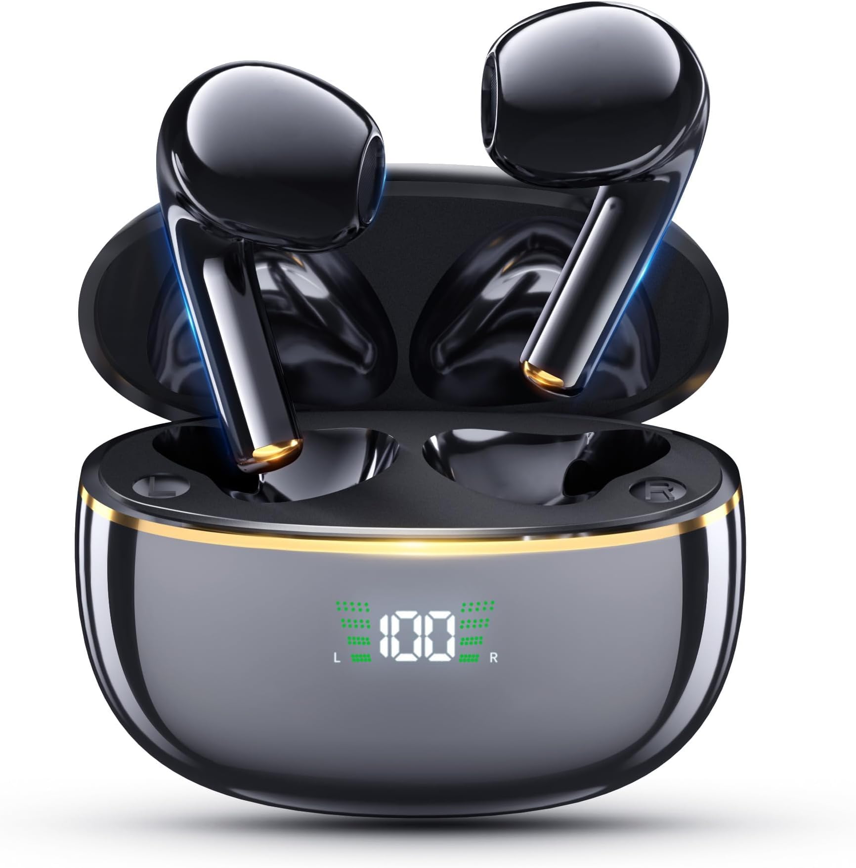 Amazon.co.jp: JGUG Wireless Earbuds, Bluetooth, LED Numeric Display ...