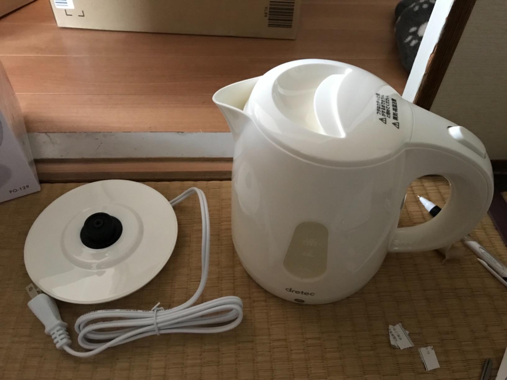 Amazon | dretec(ドリテック) 電気ケトル ティッピー ポット やかん かわいい おしゃれ PO-129WT(ホワイト) | ドリテック(dretec) | 電気ケトル 通販
