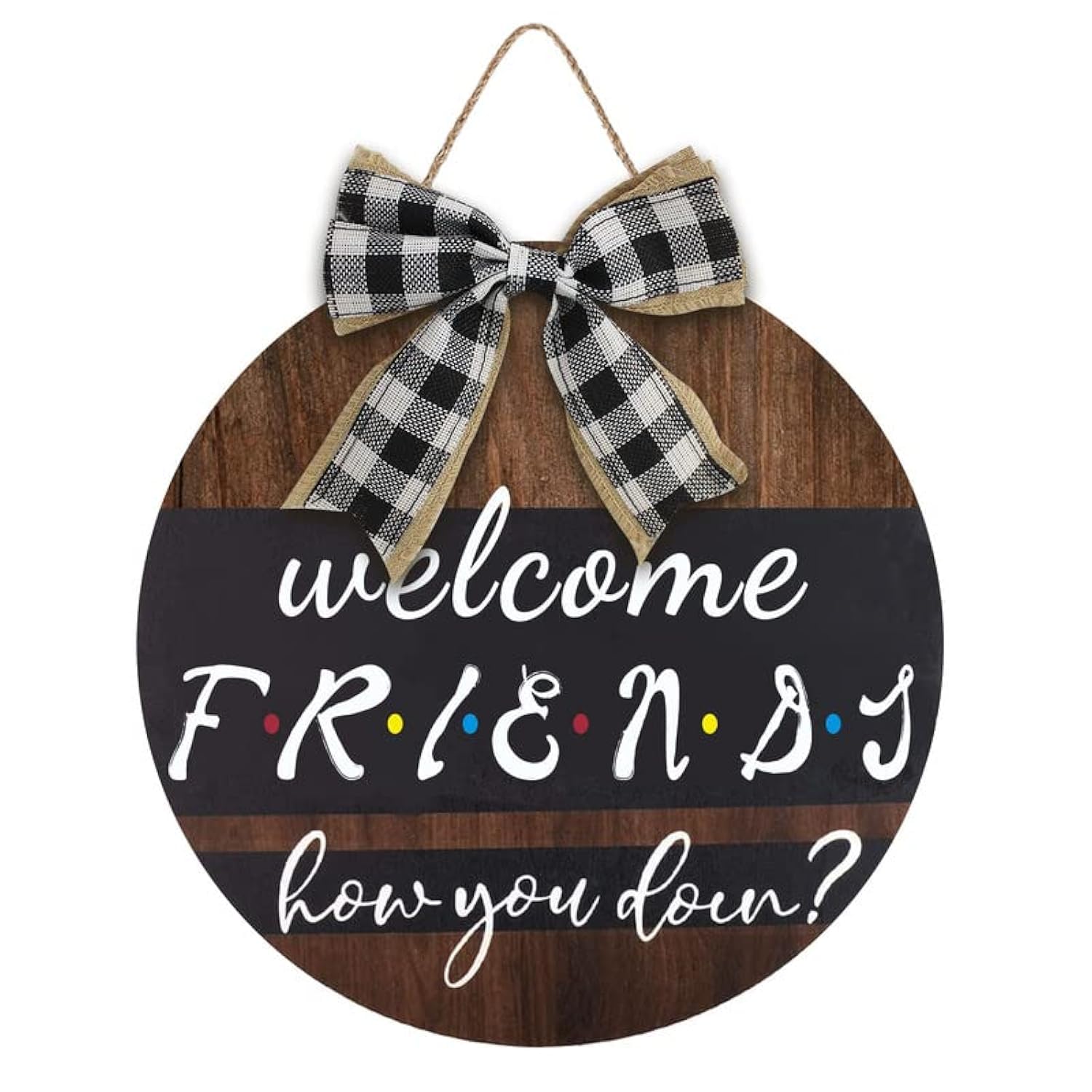 Amazon.com: Friends Welcome Sign for Front Door,Porch Decorations ...