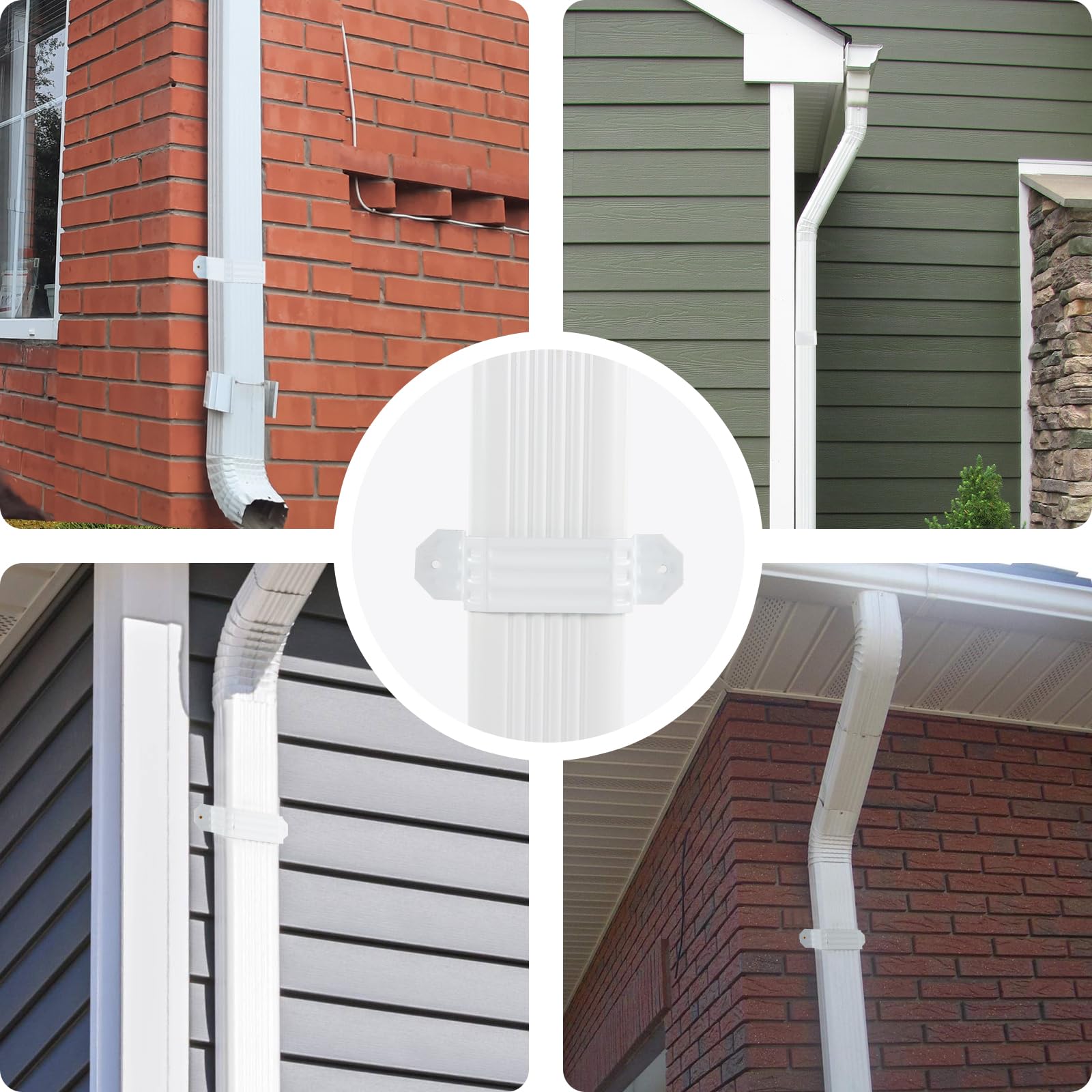 Aluminum Downspout Straps 6-Pack Downspout Straps For 2x3 Leaders ...