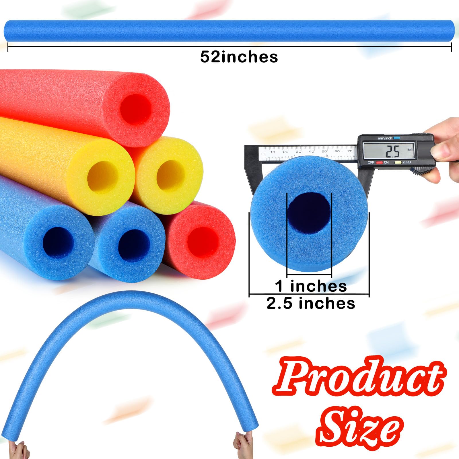 Snapklik.com : Hanaive 6 Pack Pool Noodles Swimming Floating Foam Tube ...