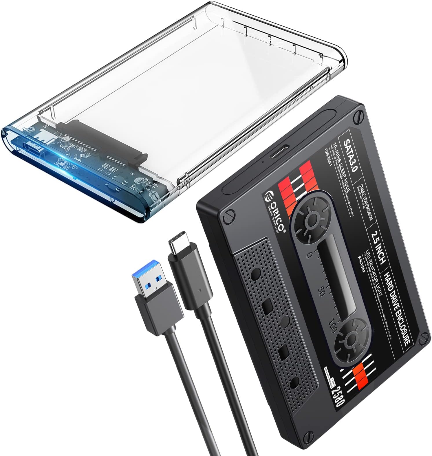 Amazon.com: ORICO 2.5'' DIY Sticker Hard Drive Enclosure Combination ...