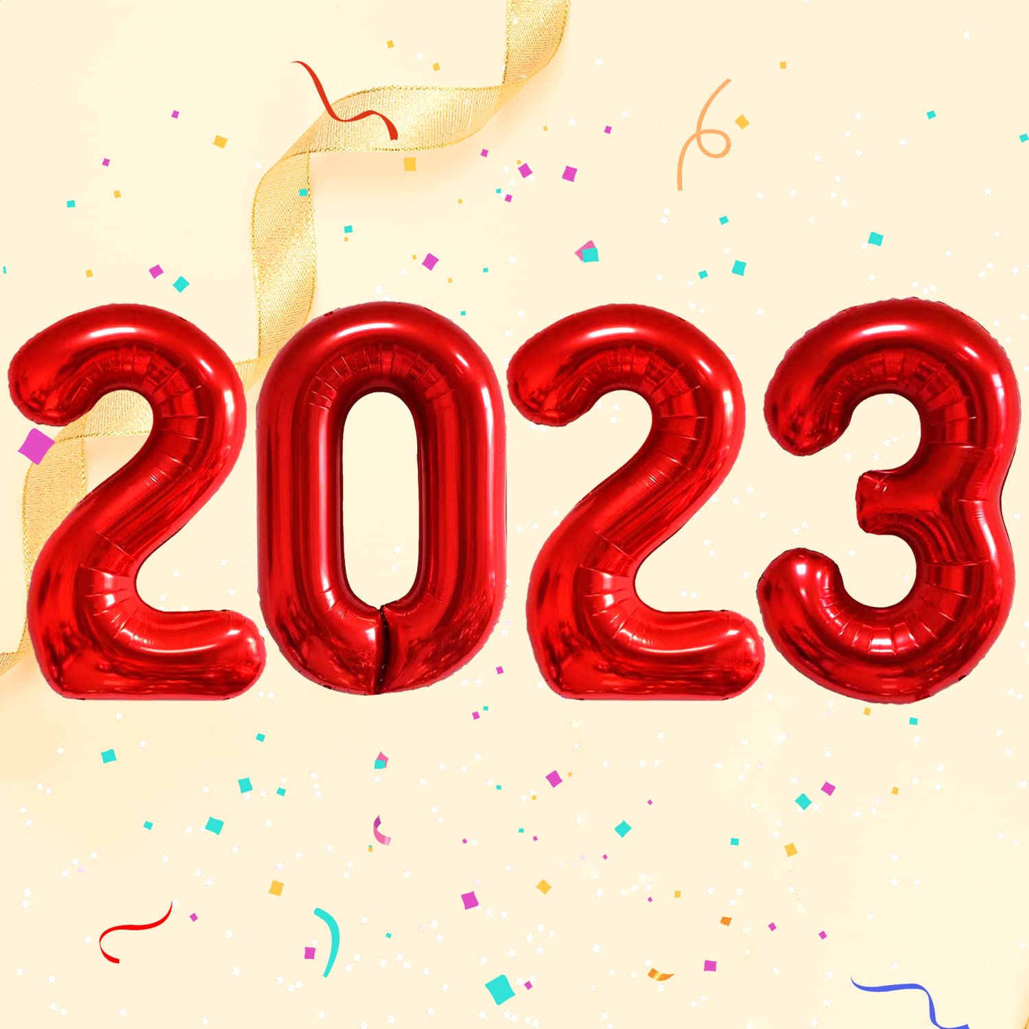 Funtoob Number Balloons 2023 Red Number 2023 Balloons Birthday Number ...