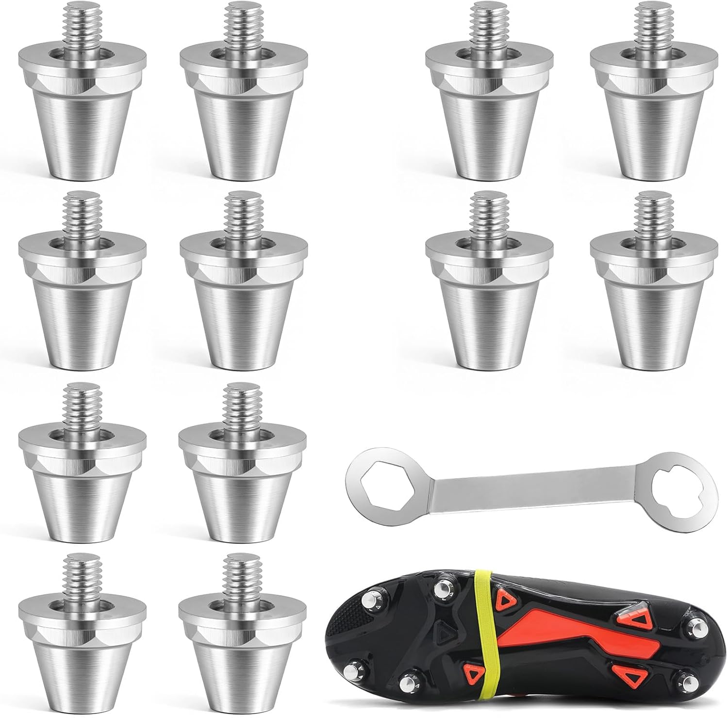 Metal Rugby Boot Studs for Adidas Puma New Balance 12 Pcs, 13/15mm ...