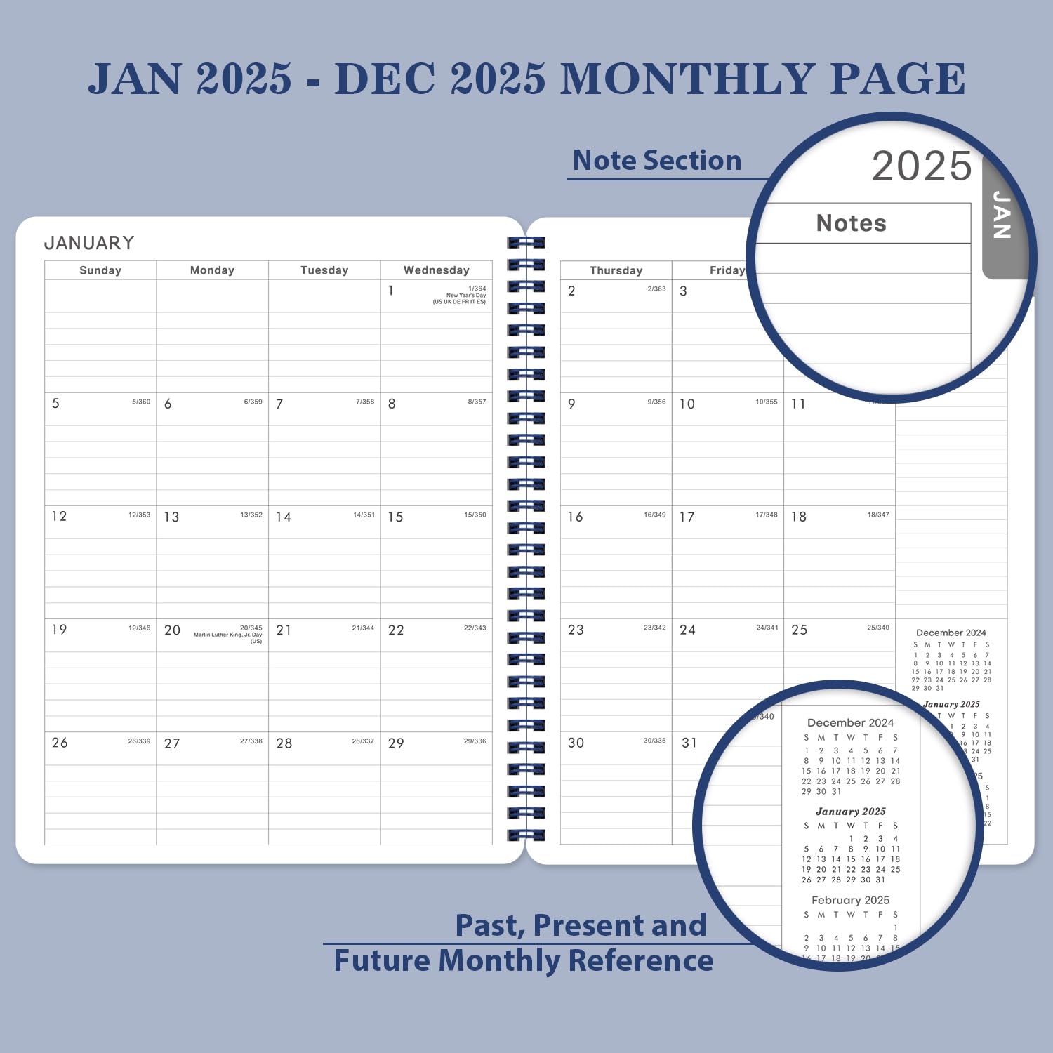Snapklik.com : 2025 Planner - Jan 2025 - Dec 2025, 8" X 10", Planner ...