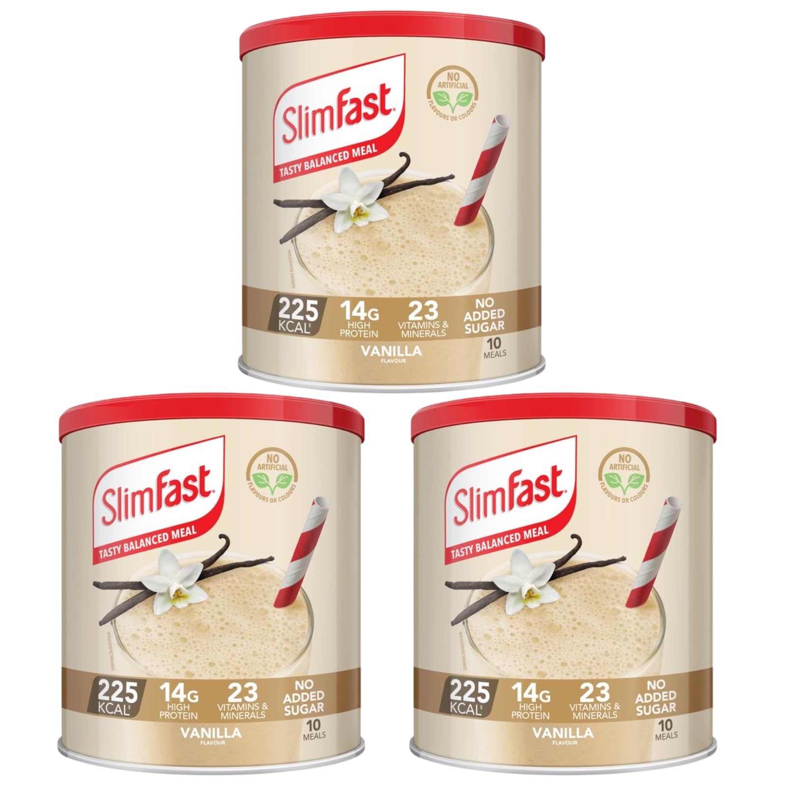 Meal Replacement SlimFast Vanilla Meal Shake Powder 10 Servings 365g ...