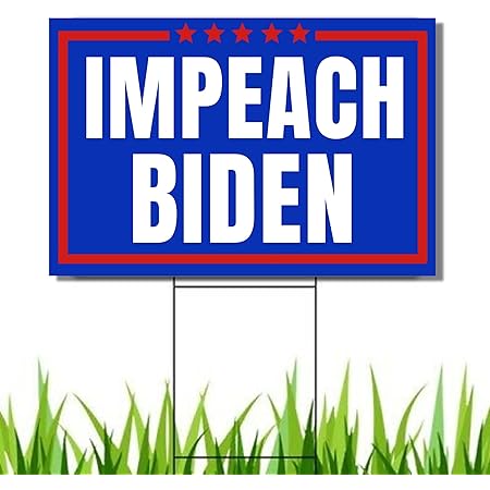 Amazon.com : PatriotSigns Impeach Joe Biden Yard Sign – Double Side ...
