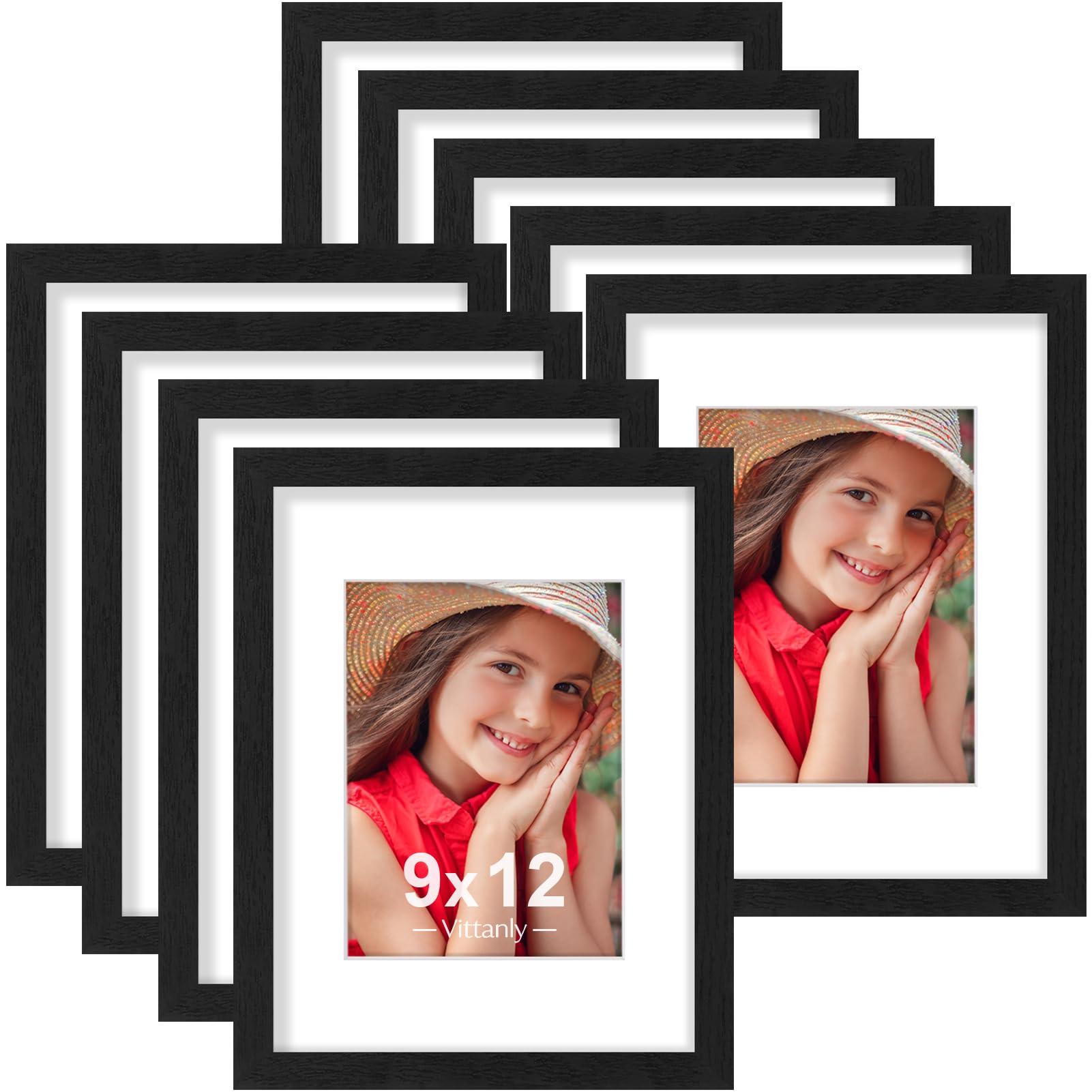 Amazon.com - Vittanly 9x12 Picture Frames Set of 9, Shatter Resistant ...