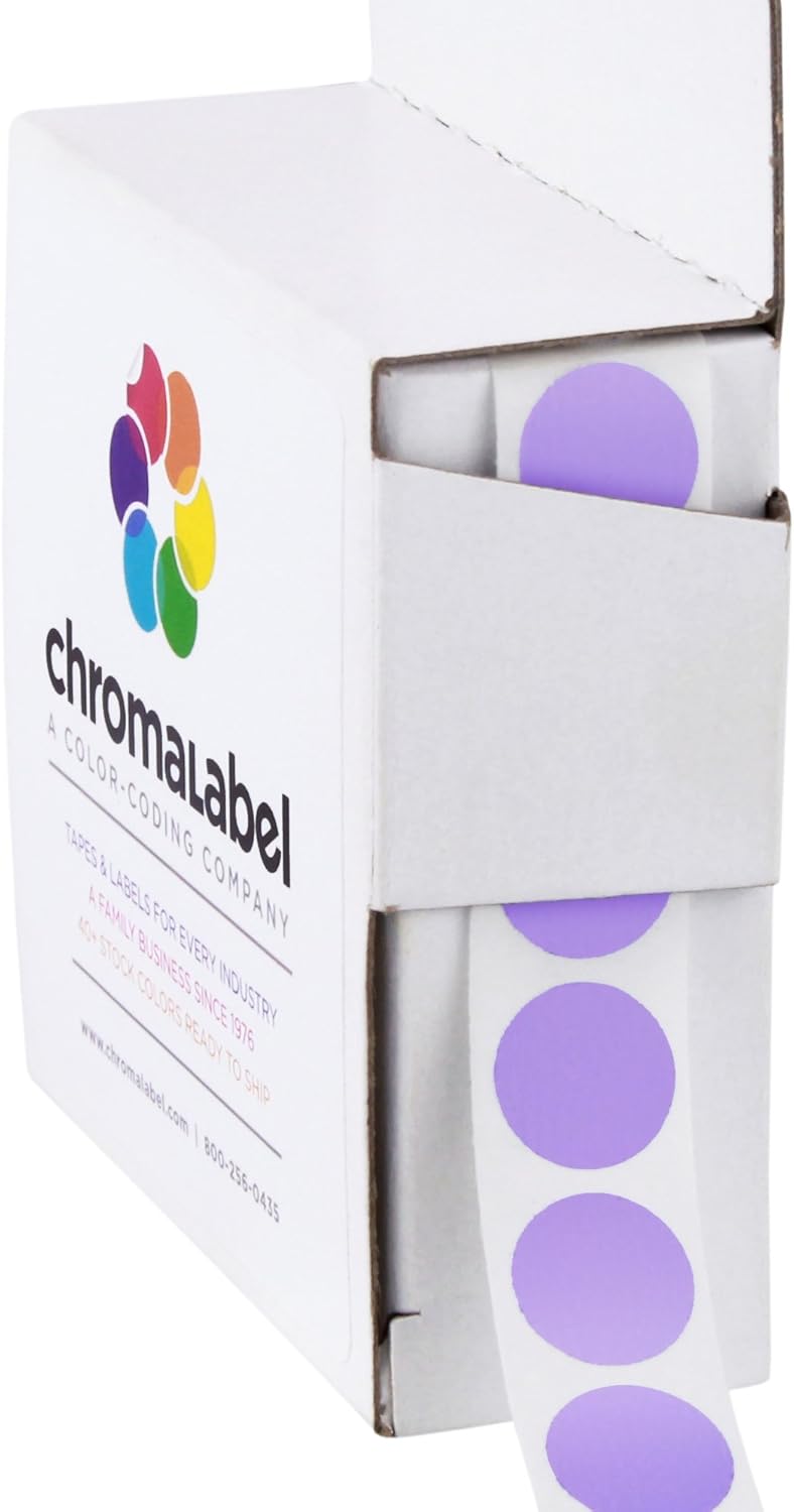 Amazon.com : ChromaLabel 1/2 Inch Circle Sticker Labels, Easy to Write ...