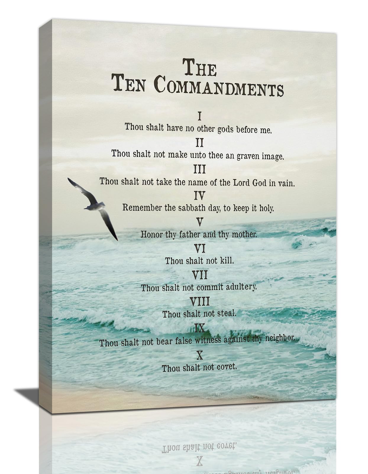 10 Commandments Decor Wall Art Ten Commandments Canvas Prints Bible ...