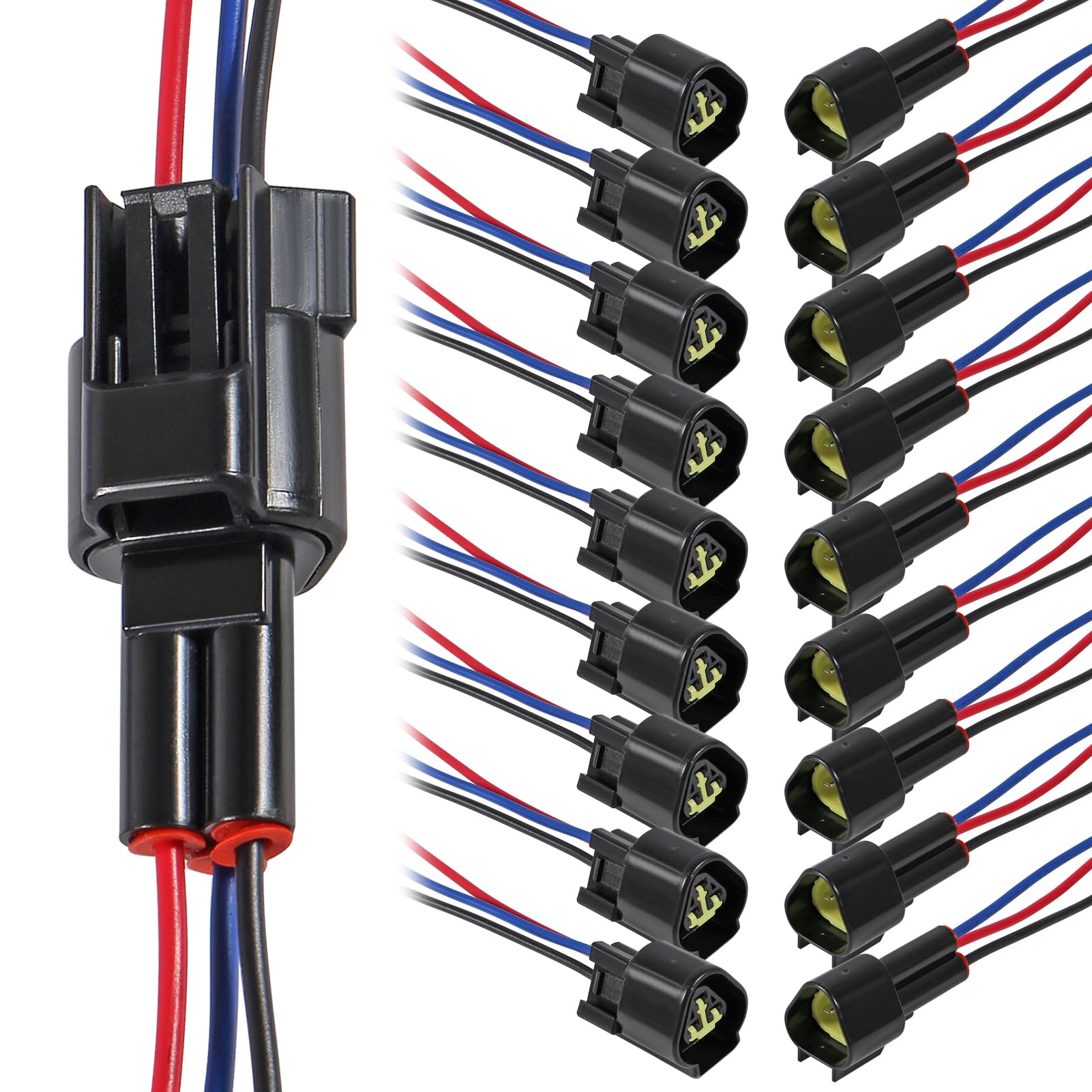 Snapklik.com : 10PACK 3Pin Electrical Wire Connectors Male And Female ...
