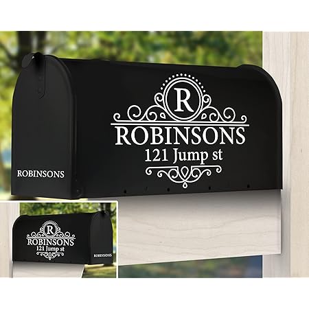 Amazon.com: VWAQ Mailbox Custom Name Decal Personalized Mailbox Address ...