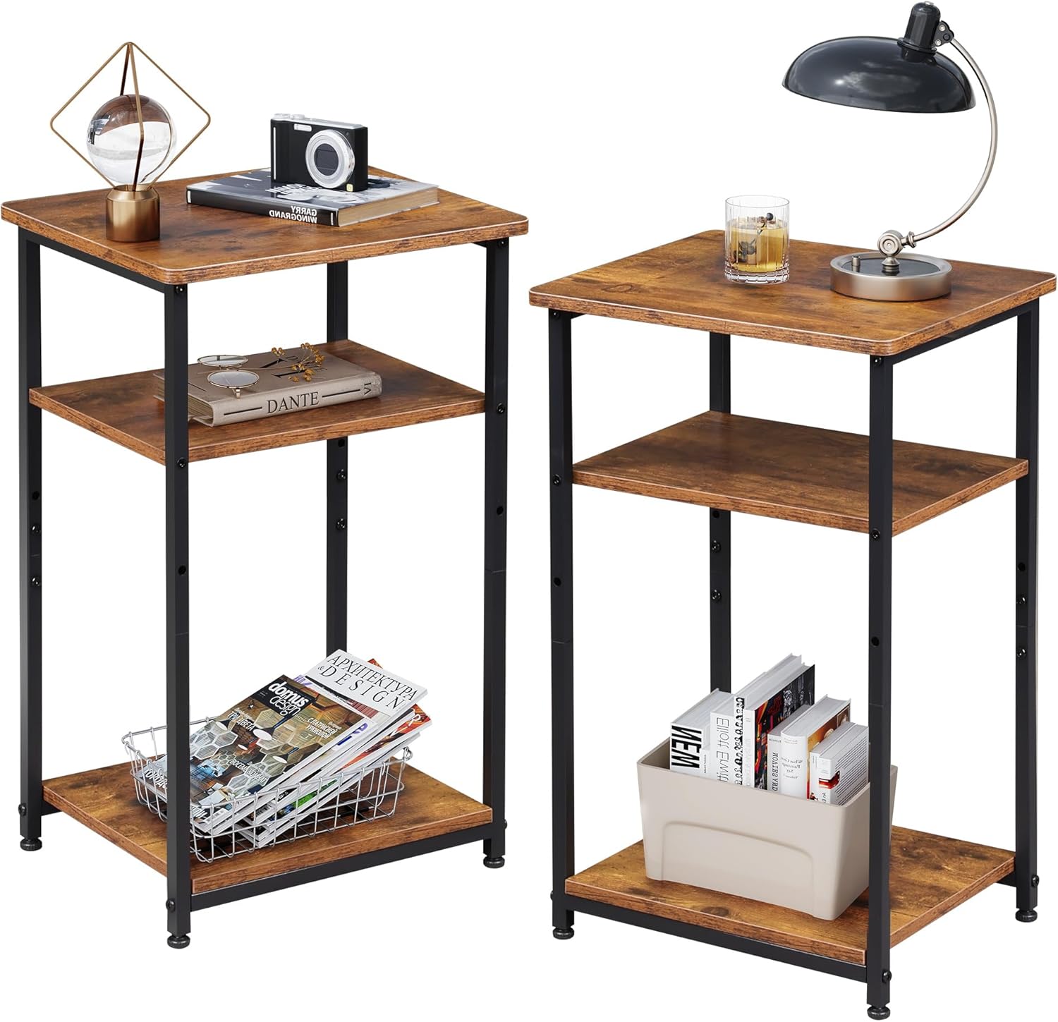 Amazon.com: WLIVE End Tables Living Room Set of 2, Small End Table for ...