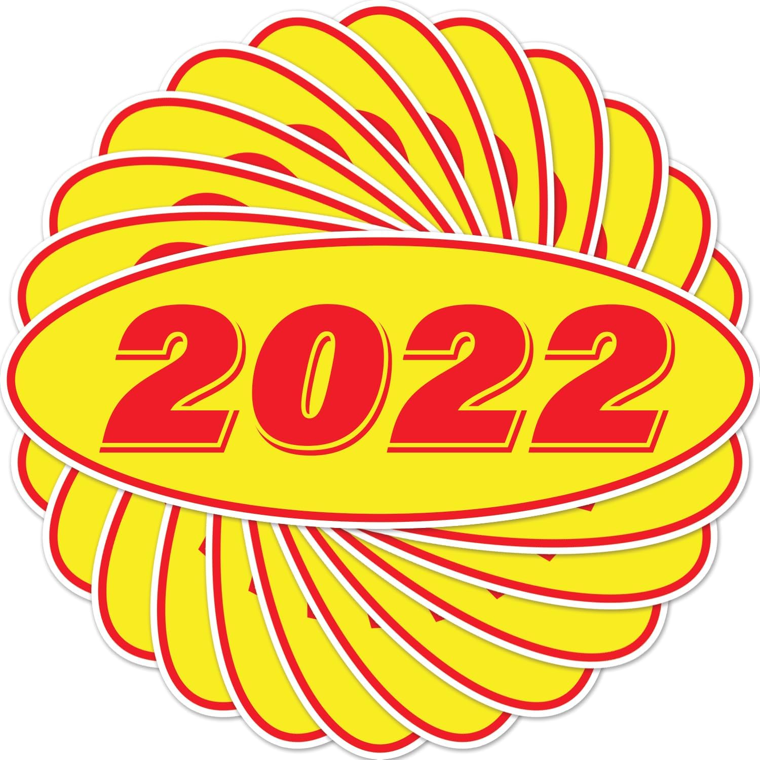 Amazon.com: 2022 Car Model Year Windshield Stickers | 14" x 5.5" Oval ...