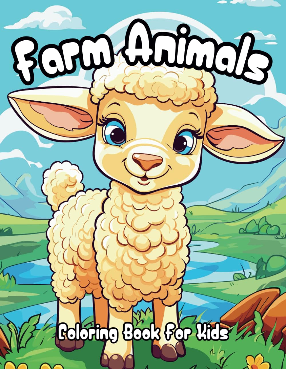 Farm Animals Coloring Book: Cute Cows, Chicken, Rooster, Pigs and More ...
