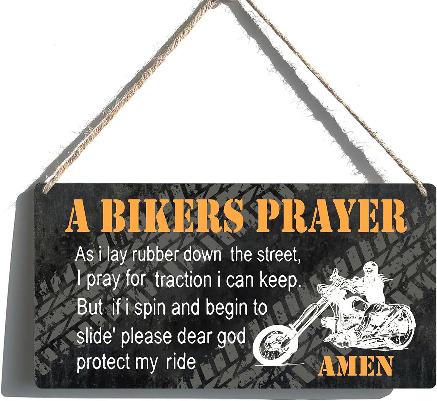 Amazon.com: Vintage Biker's Prayer Sign - Motorcycle Decor for Man Cave ...