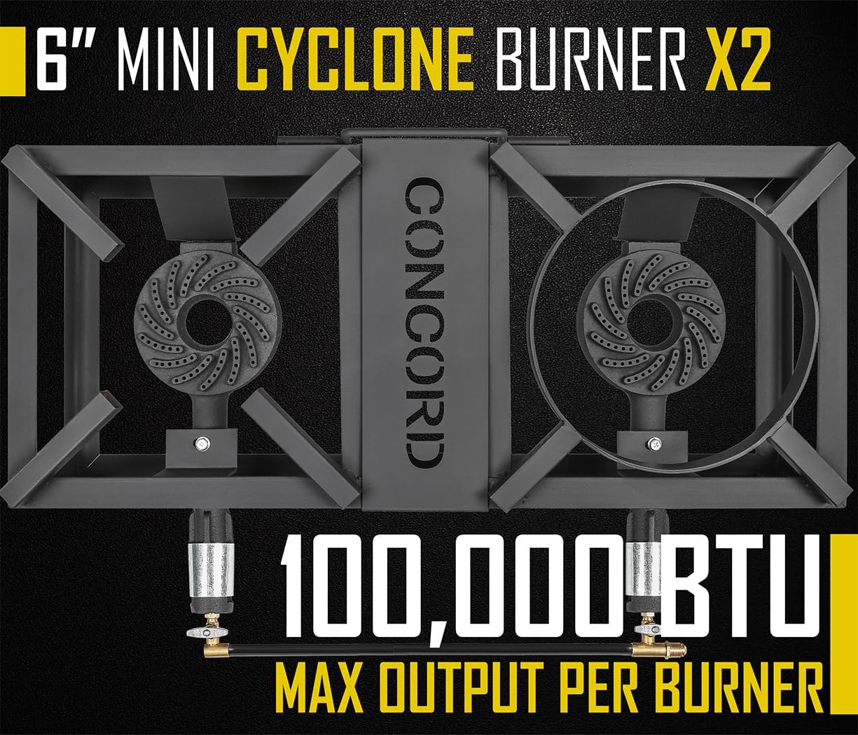 CONCORD The Block Burner Max – Quemador doble de propano para ...