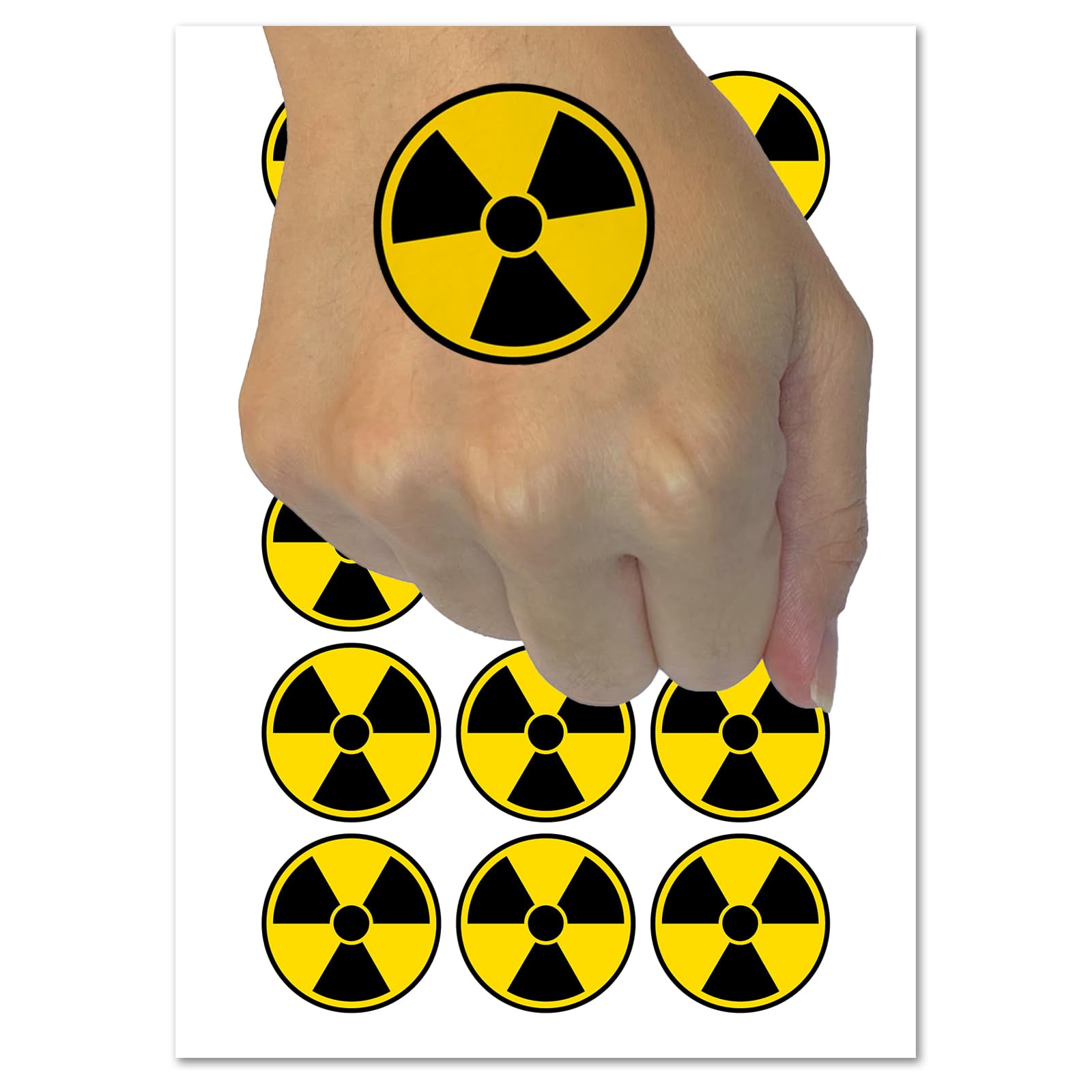 Radioactive Symbol Tattoo Sticknpoke #homemadetattoo #radiation
