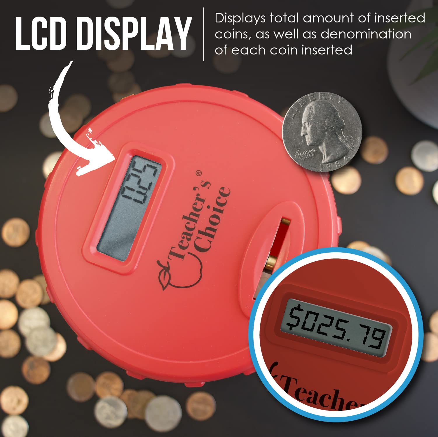 Snapklik.com : Teachers Choice LED Light Up Digital Coin Sorter ...