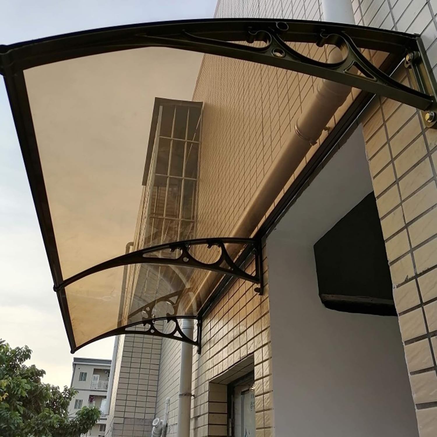 Amazon.com: Door Window Canopy, Translucent Polycarbonate Roof Awning ...
