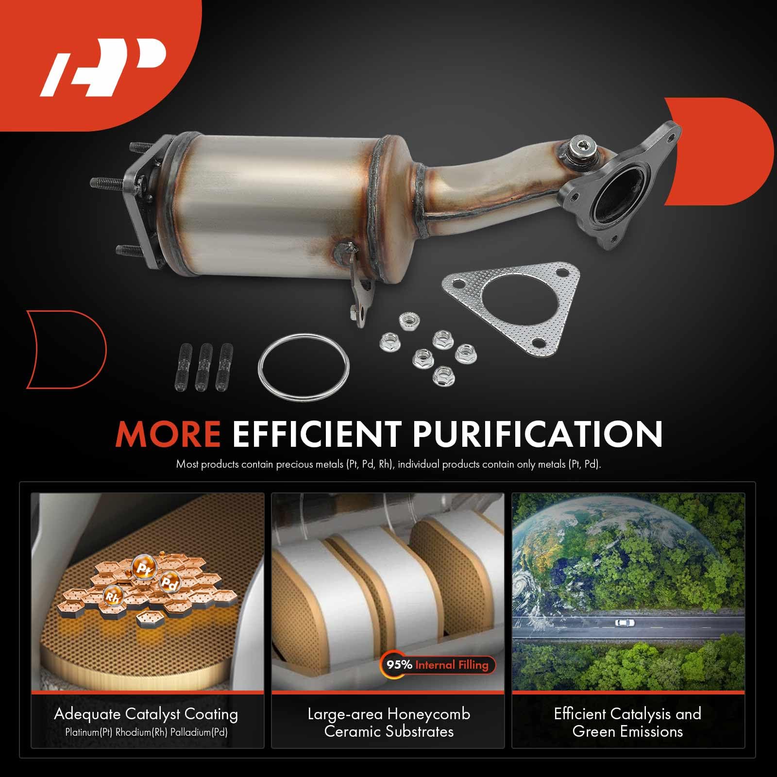 A-Premium Catalytic Converter Kit Direct-Fit Compatible with Chevrolet ...