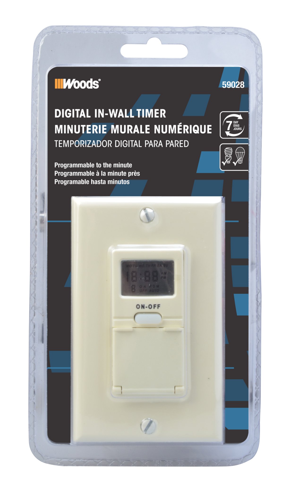 Automatic Wall Switch Timer Woods Woods® 15 Amp Plug In 2 Outlet