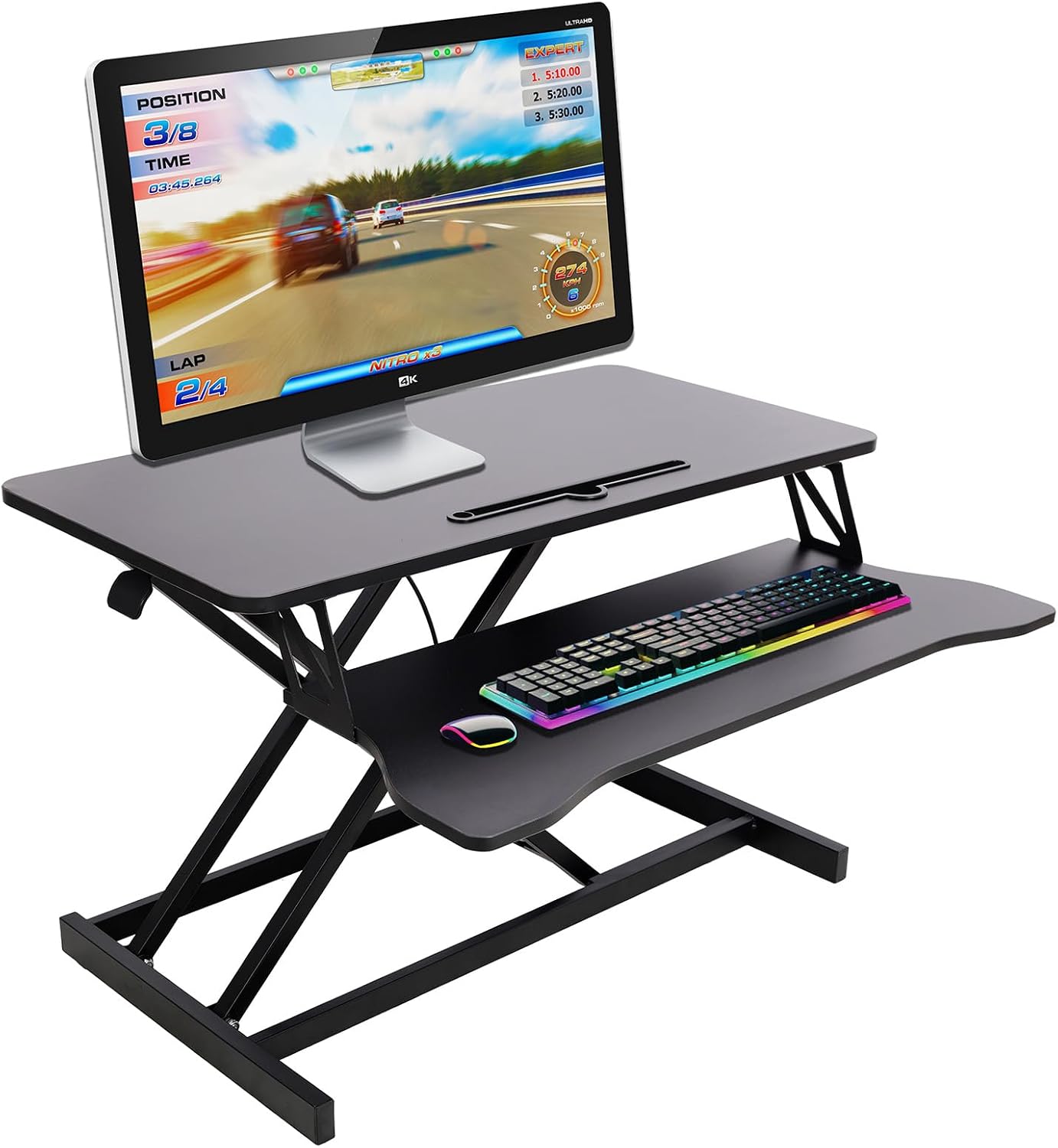 Amazon.com: Thctvous 31" Adjustable Standing Desk Converter, White ...
