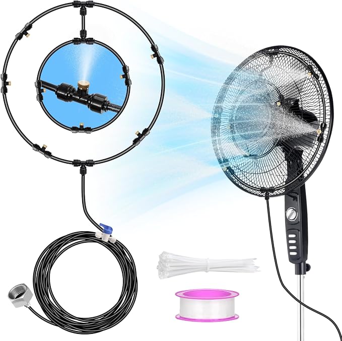 Amazon.com: Fan Misting Kit for Outside Patio,Water Misters for Cooling ...