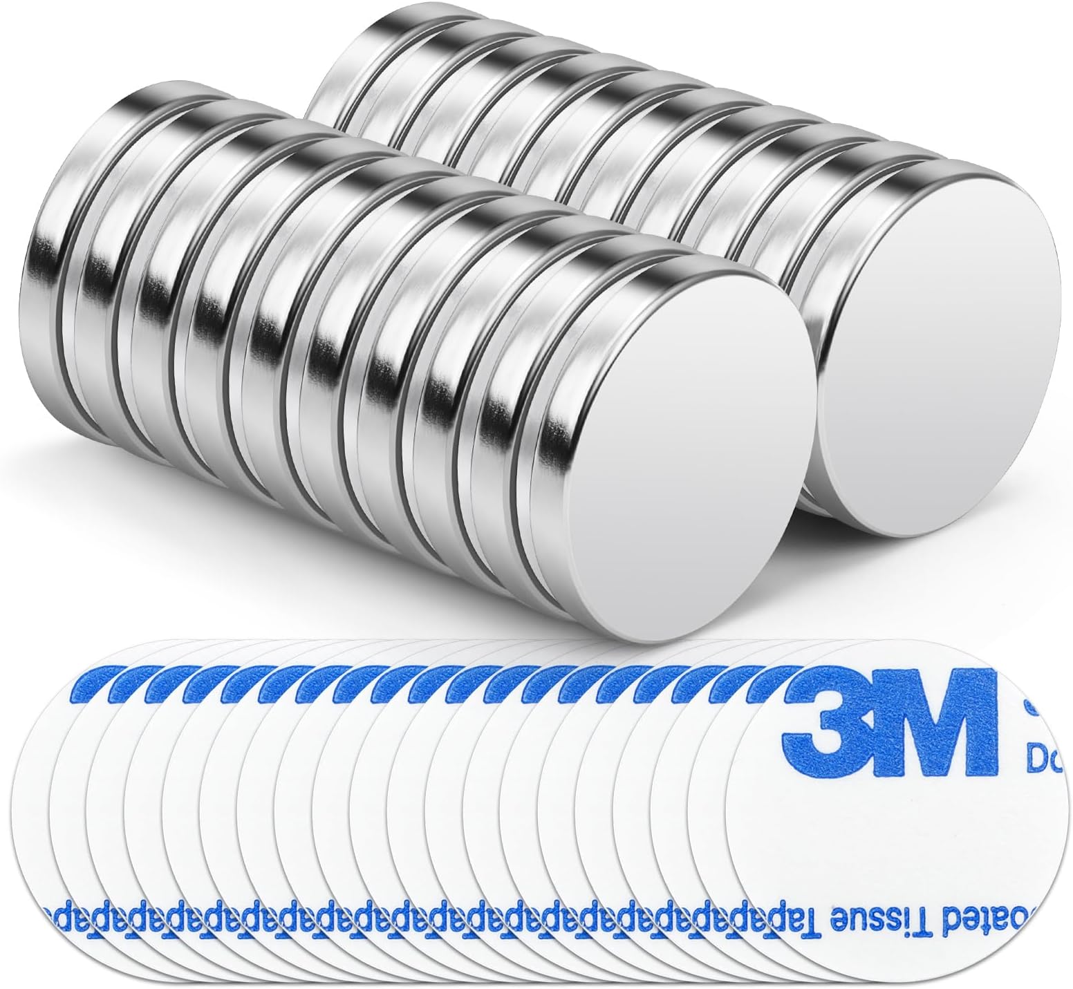Wukong Super Strong Magnets, 20x3 mm | 20 Pack Heavy Duty Round Magnets ...