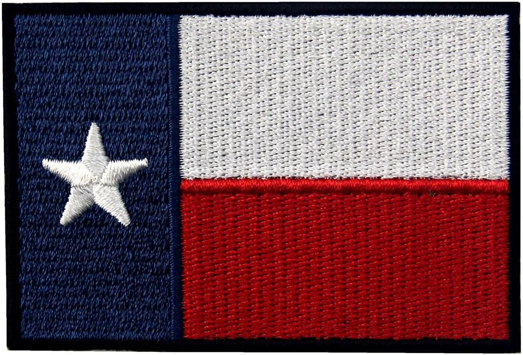 Amazon.com: EmbTao Embroidered Texas State Flag Applique Fastener Hook ...
