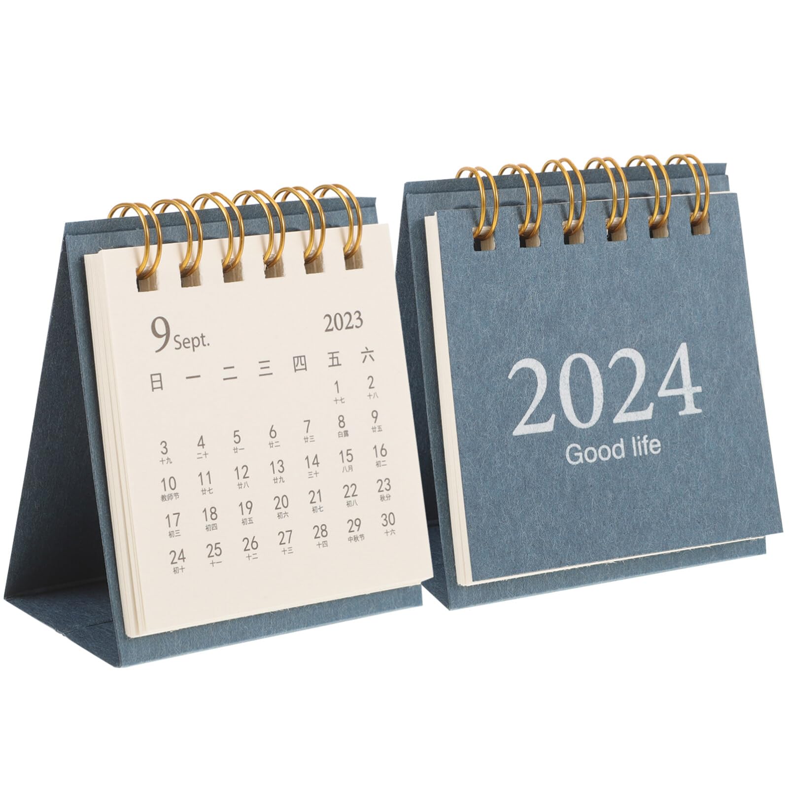 Amazon.com : VILLCASE 2pcs Mini Desk Calendar 2024 Standing Calendar ...