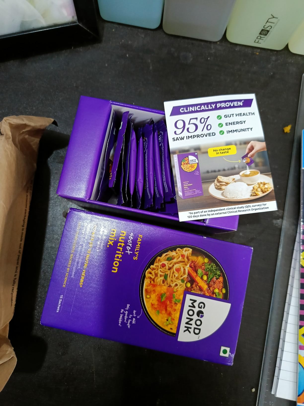 Good Monk Multivitamin,Probiotic&Fibre Mix(Add To Food,No Taste Change ...