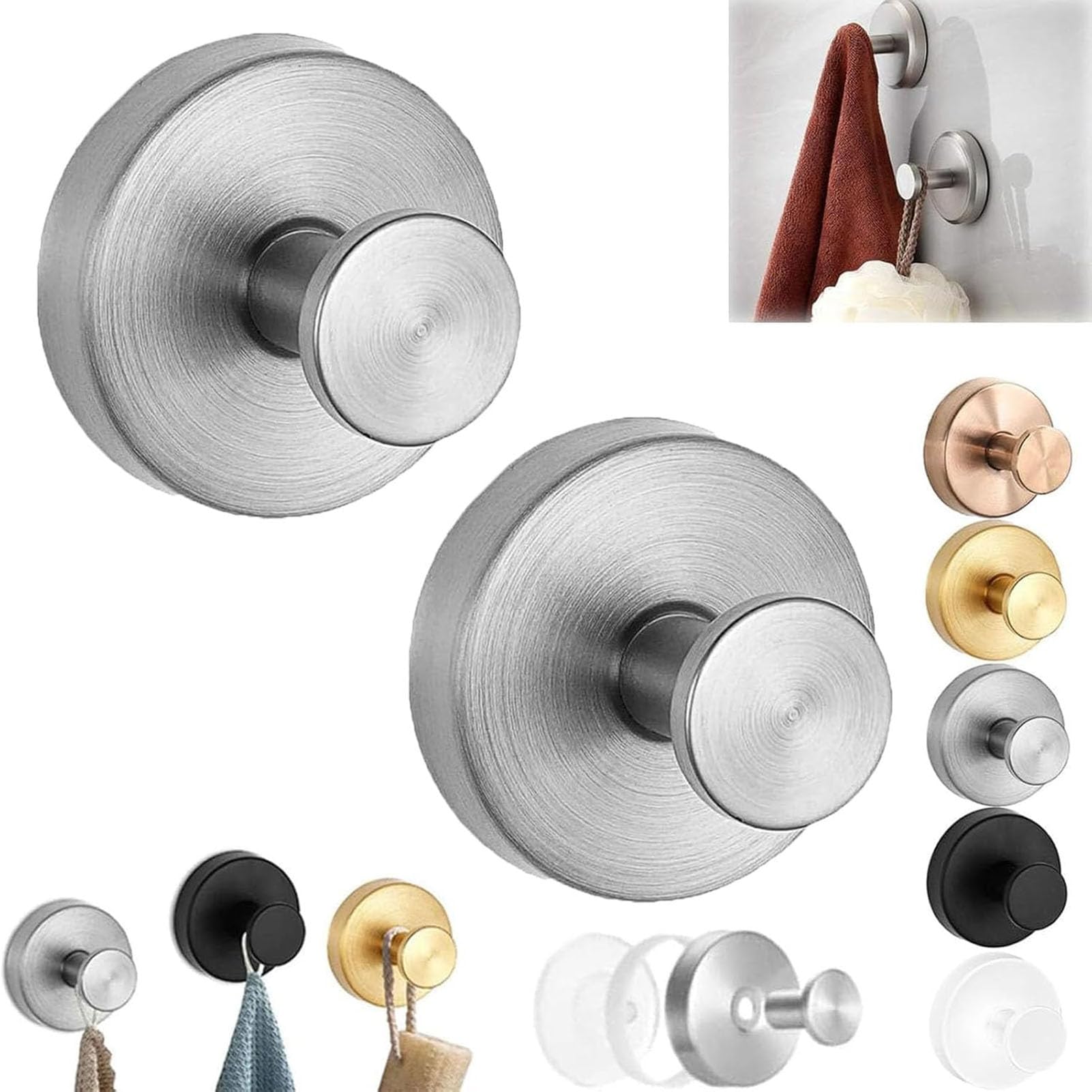 oddmmo Luxe Hold No-Drill Hooks, 2024 Upgraded Drill-Free Suction Cup ...