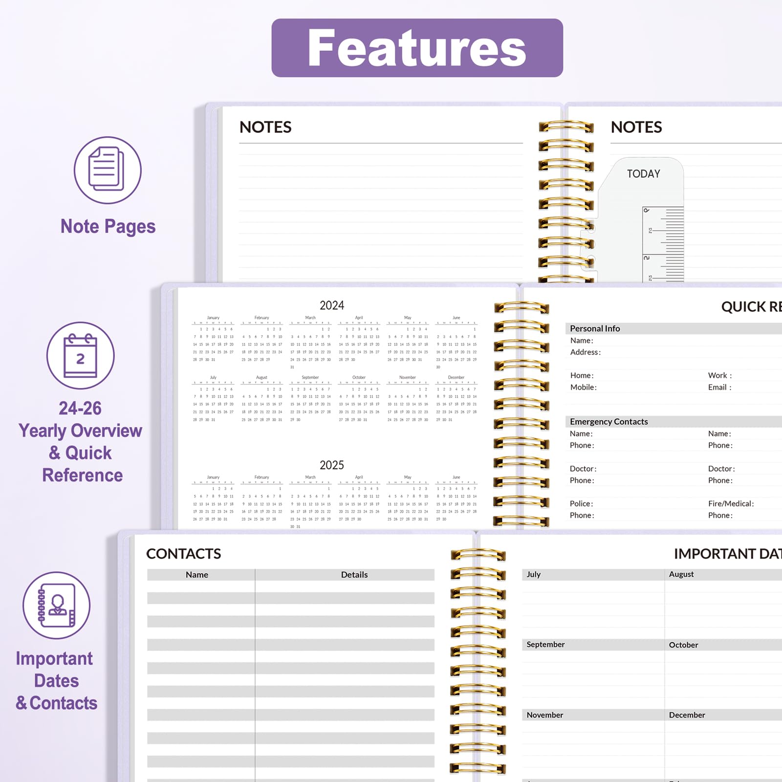 Snapklik.com : SUNEE Academic Planner 2024-2025 Weekly And Monthly ...