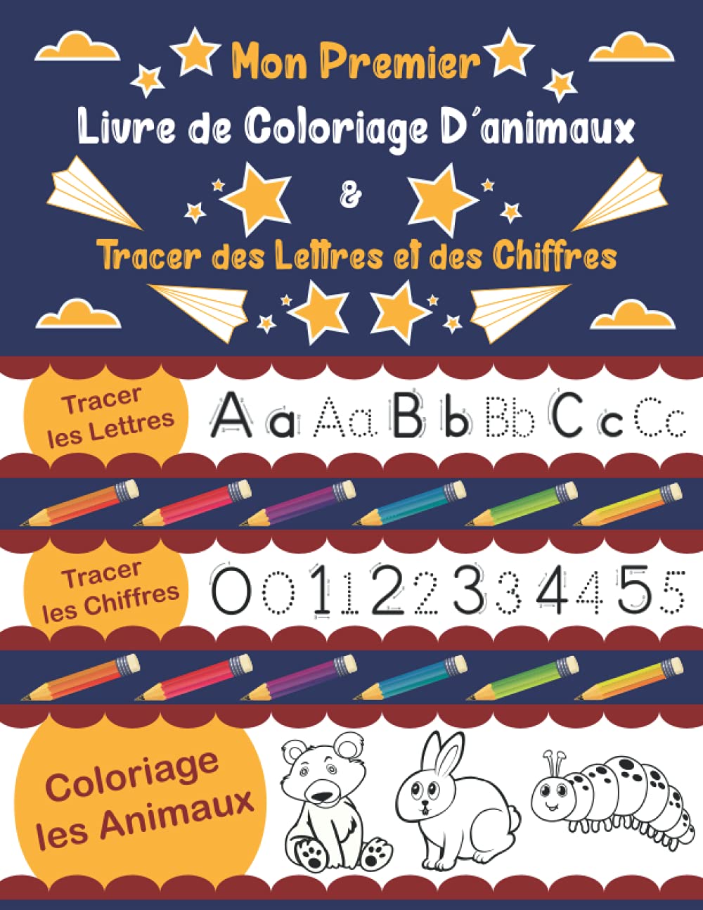 Buy Mon premier livre de coloriage d'animaux & Tracer des lettres et ...