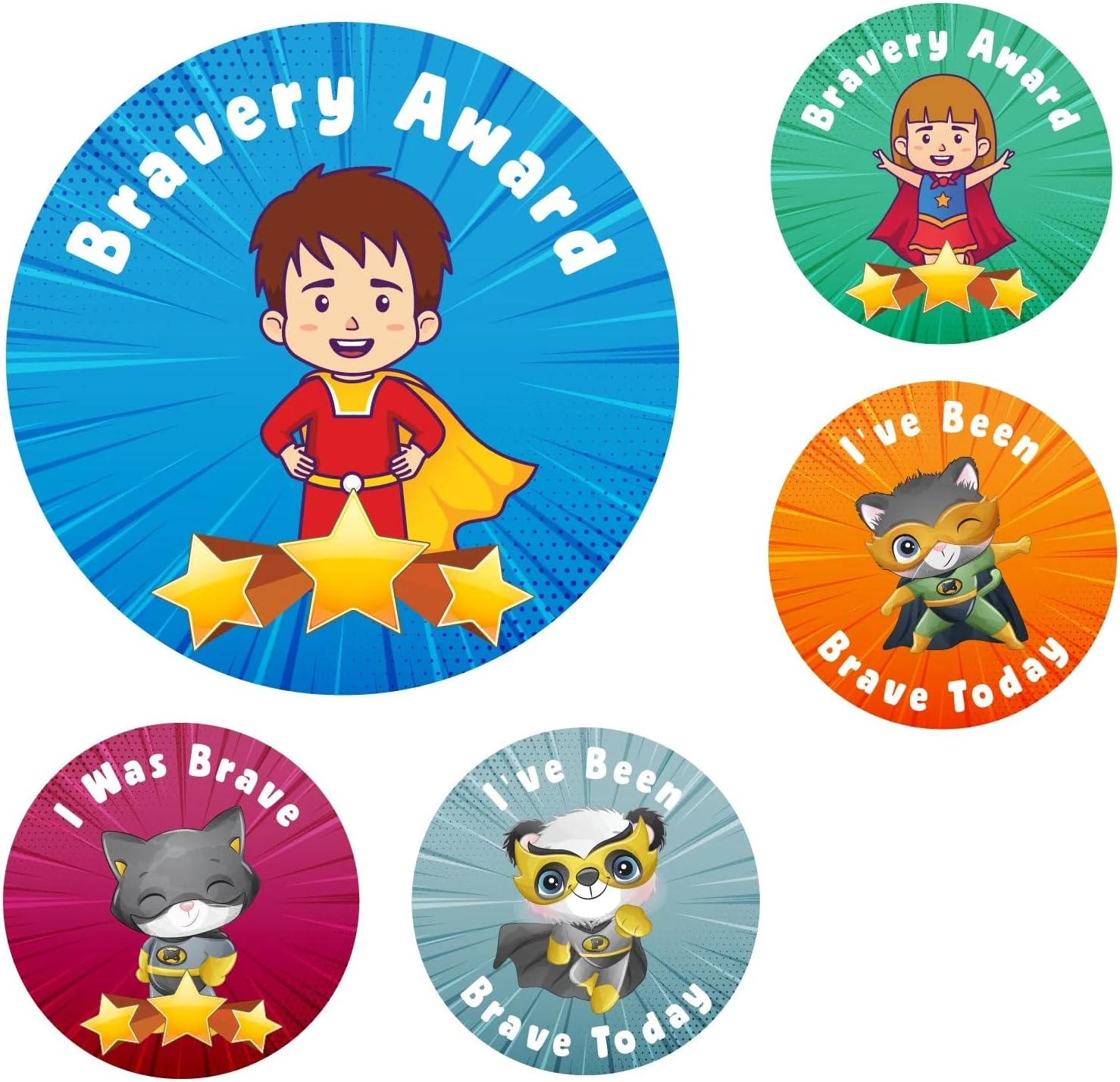 School Stickers Bravery Stickers : Amazon.co.uk: Stationery & Office ...