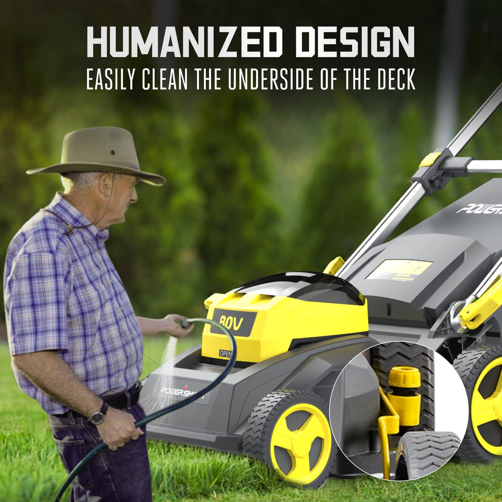 Snapklik.com : PowerSmart 80V 26-Inch Self-Propelled Lawn Mower ...