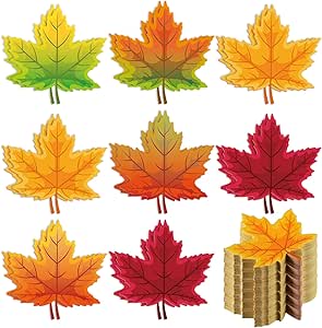 Amazon.com : 48 Pack 1200 Sheets Fall Sticky Notes Maple Leaf Pumpkin ...