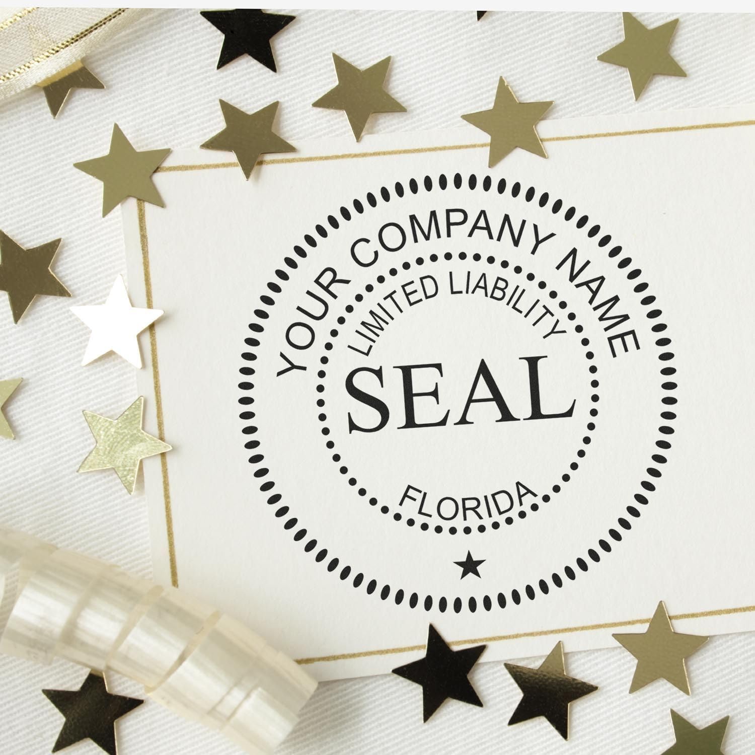 Amazon.com : Self-Inking Florida Limited Liability Company Seal Stamp ...