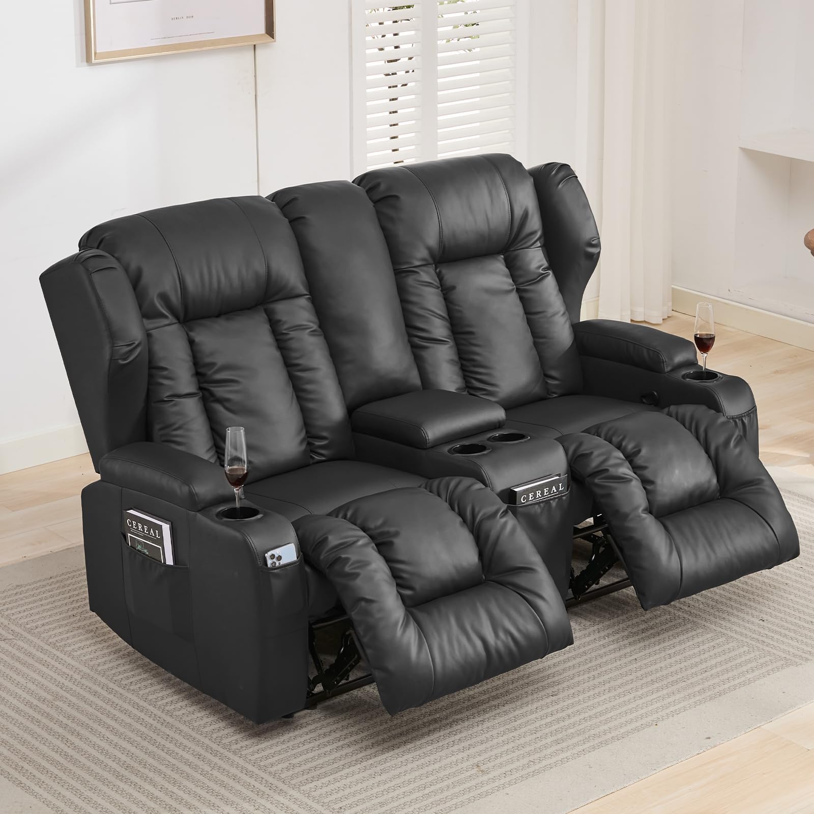 Amazon.com: SAMERY 65.5" RV Loveseat Recliner Double Recliner RV Sofa ...