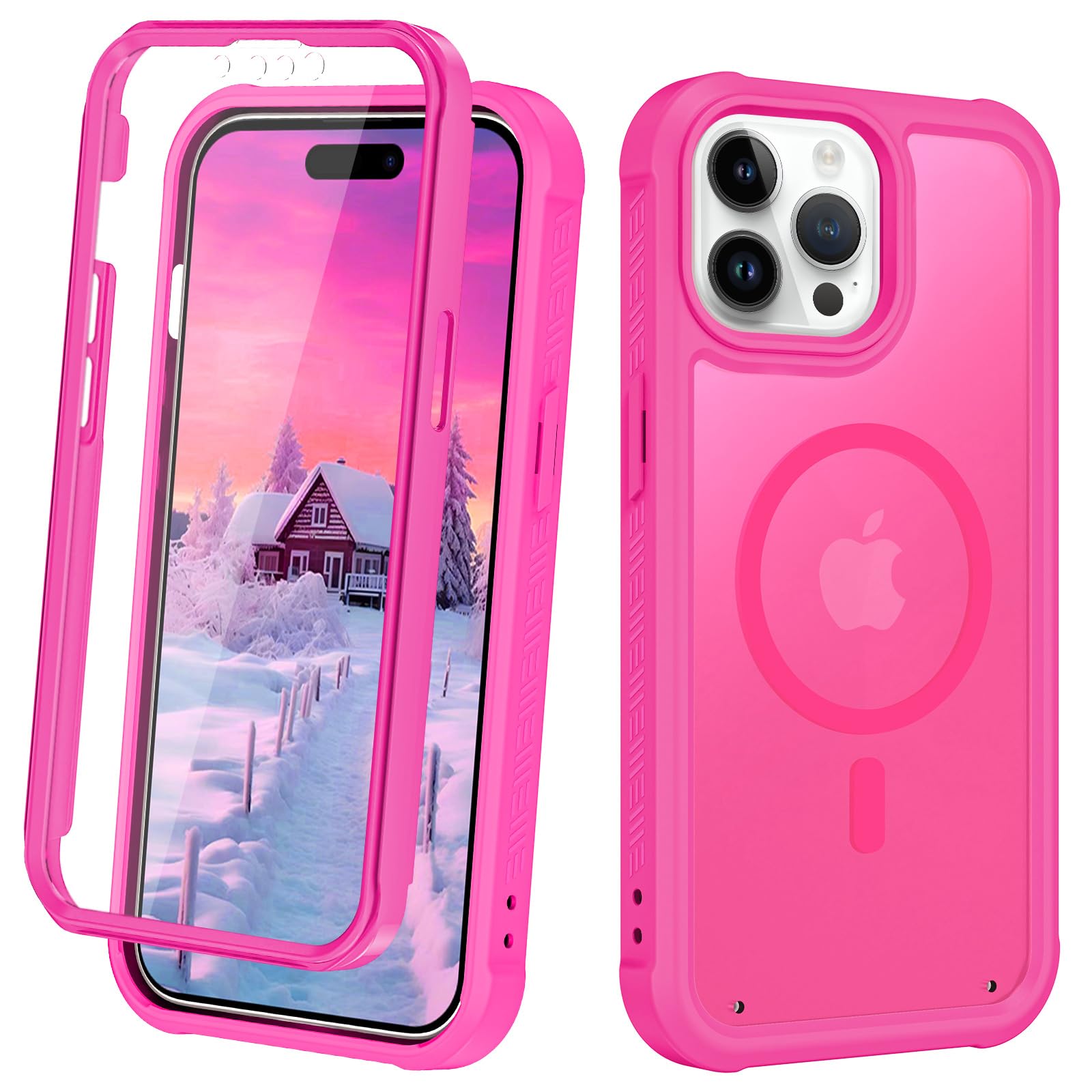 Amazon.com: Avocase Magnetic for iPhone 14 Pro Max Case Built in Screen Protector [Compatible ...