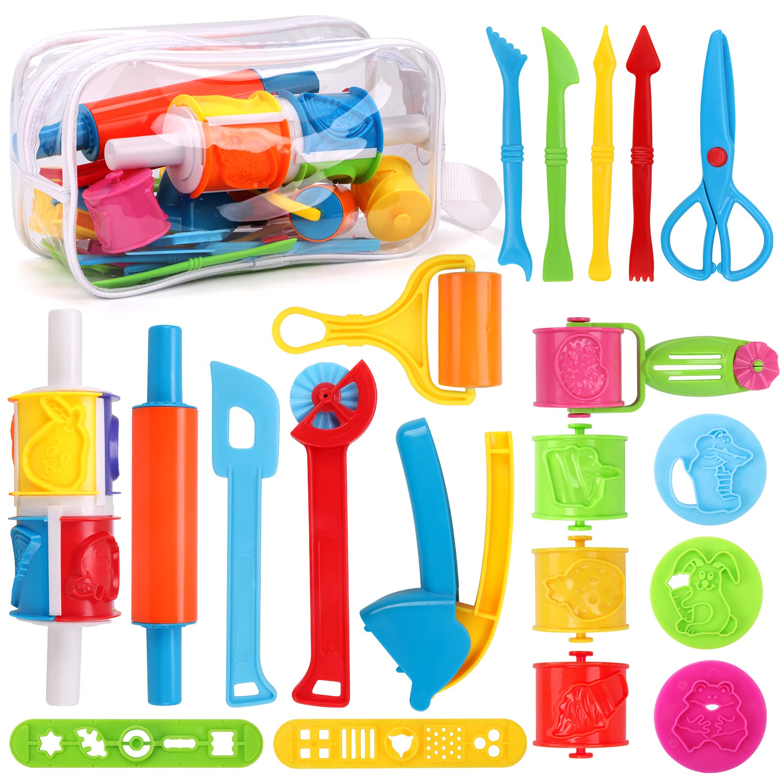 REMOKING Playdough Tools for 3 4 5 6 7 Year Old Boys Girls,21 PCS Dough ...