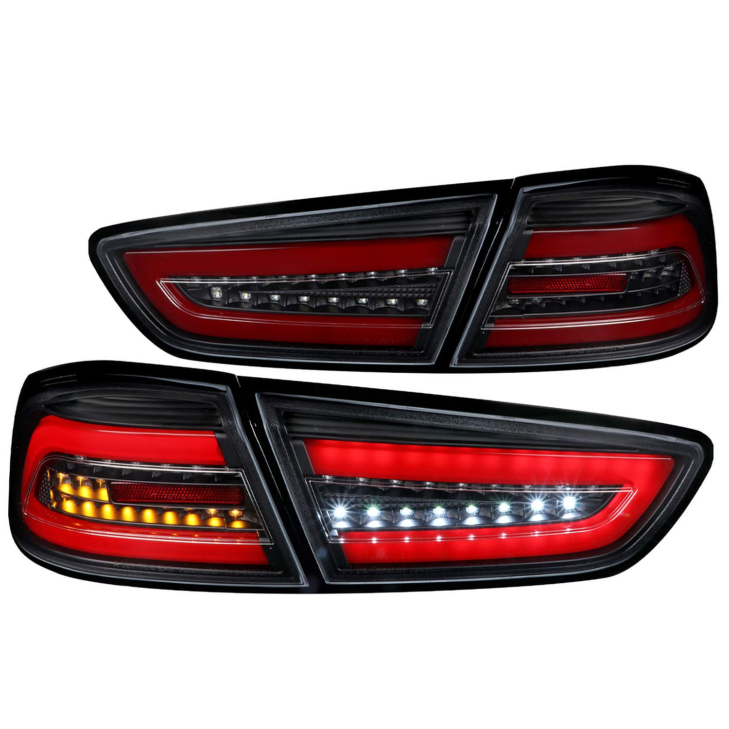 Buy Spec-D Tuning LT-EVO08JRLED-TM Led Tail Lights- Black Housing ...