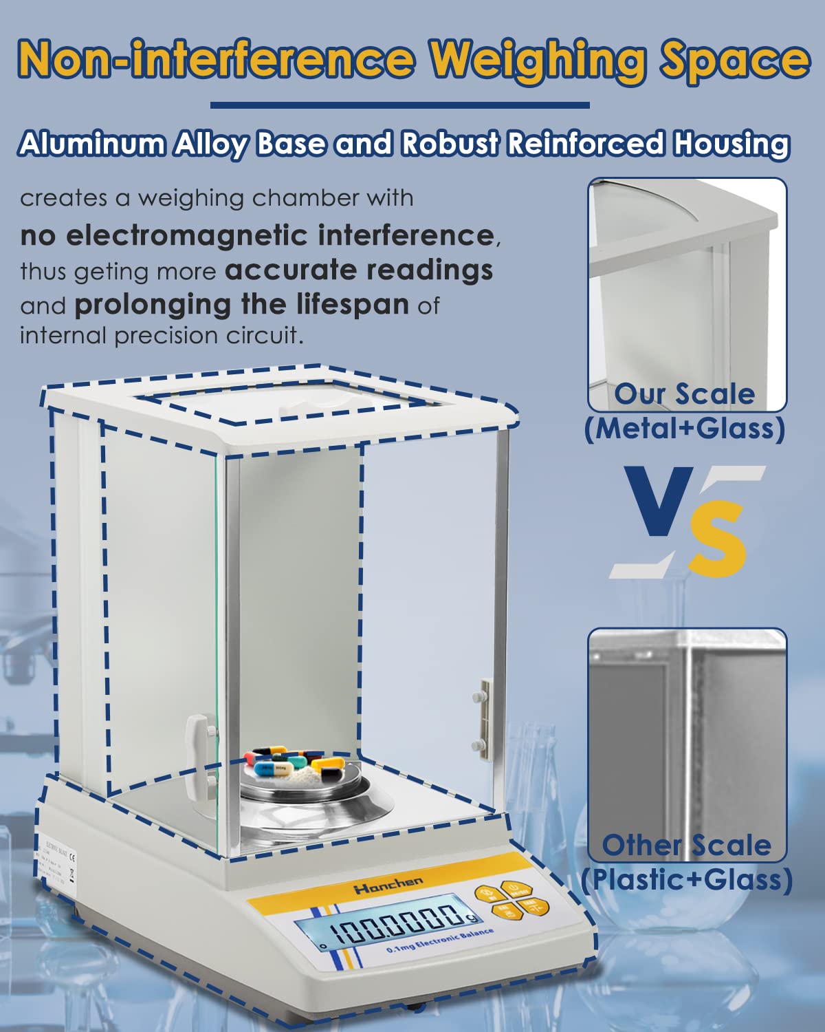 Snapklik.com : Analytical Balance 120g/0.1mg Precise Digital Balance ...