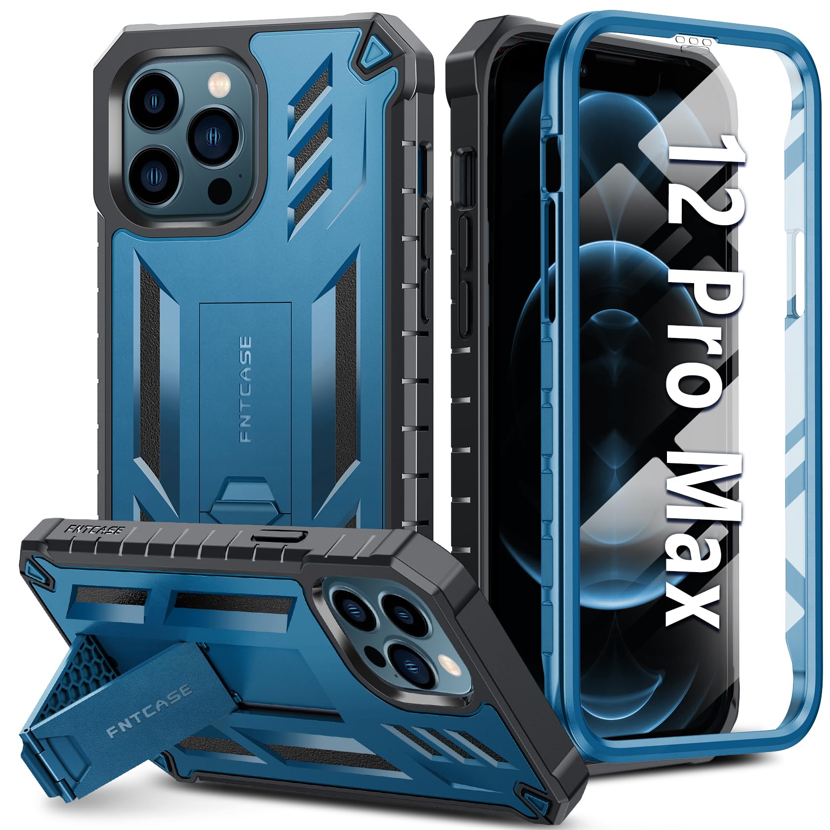 Amazon.com: FNTCASE for iPhone 12-Pro-Max Phone Case: Military Grade ...