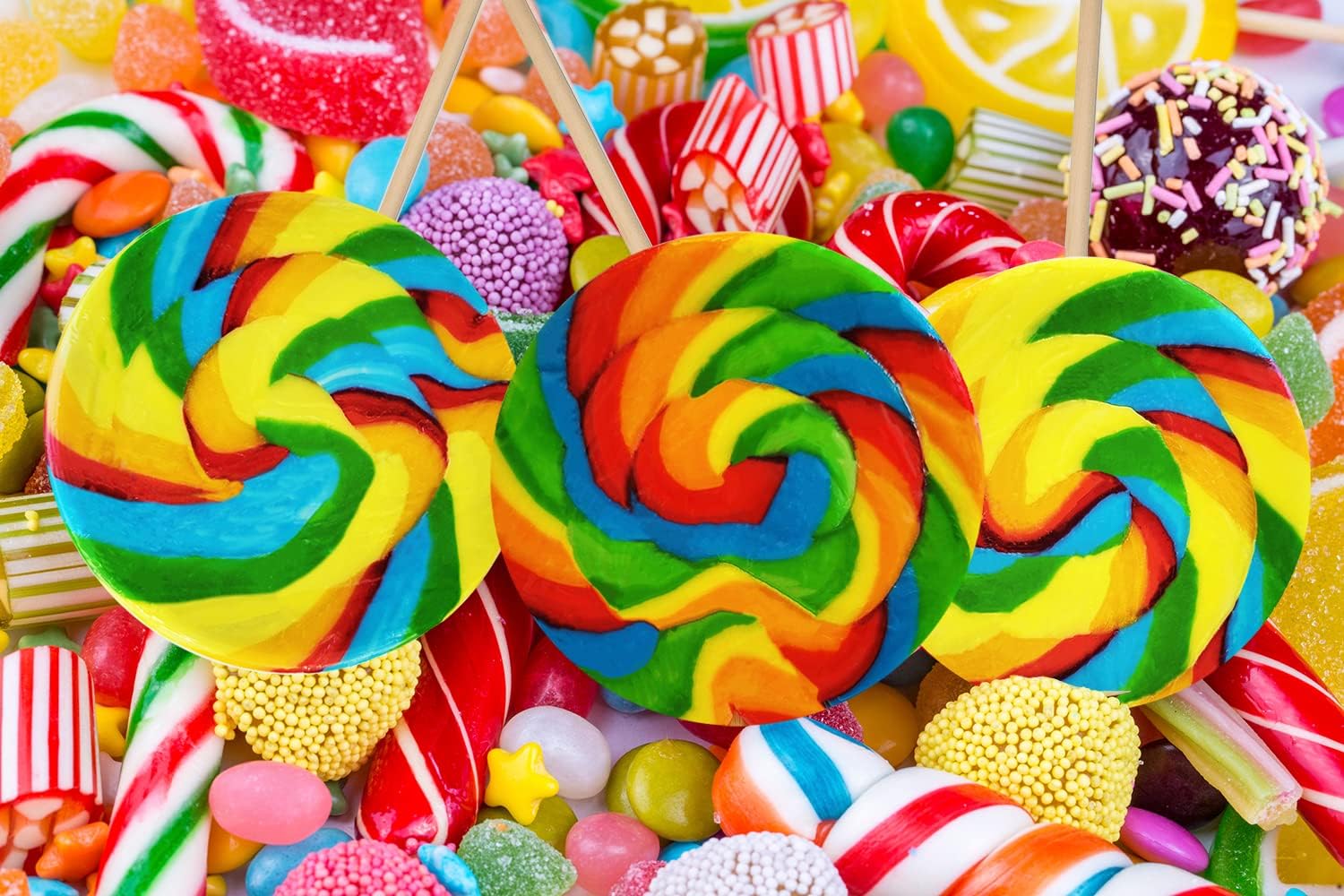 Snapklik.com : Jumbo Rainbow Swirl Lollipop, Mixed Fruit Flavor ...