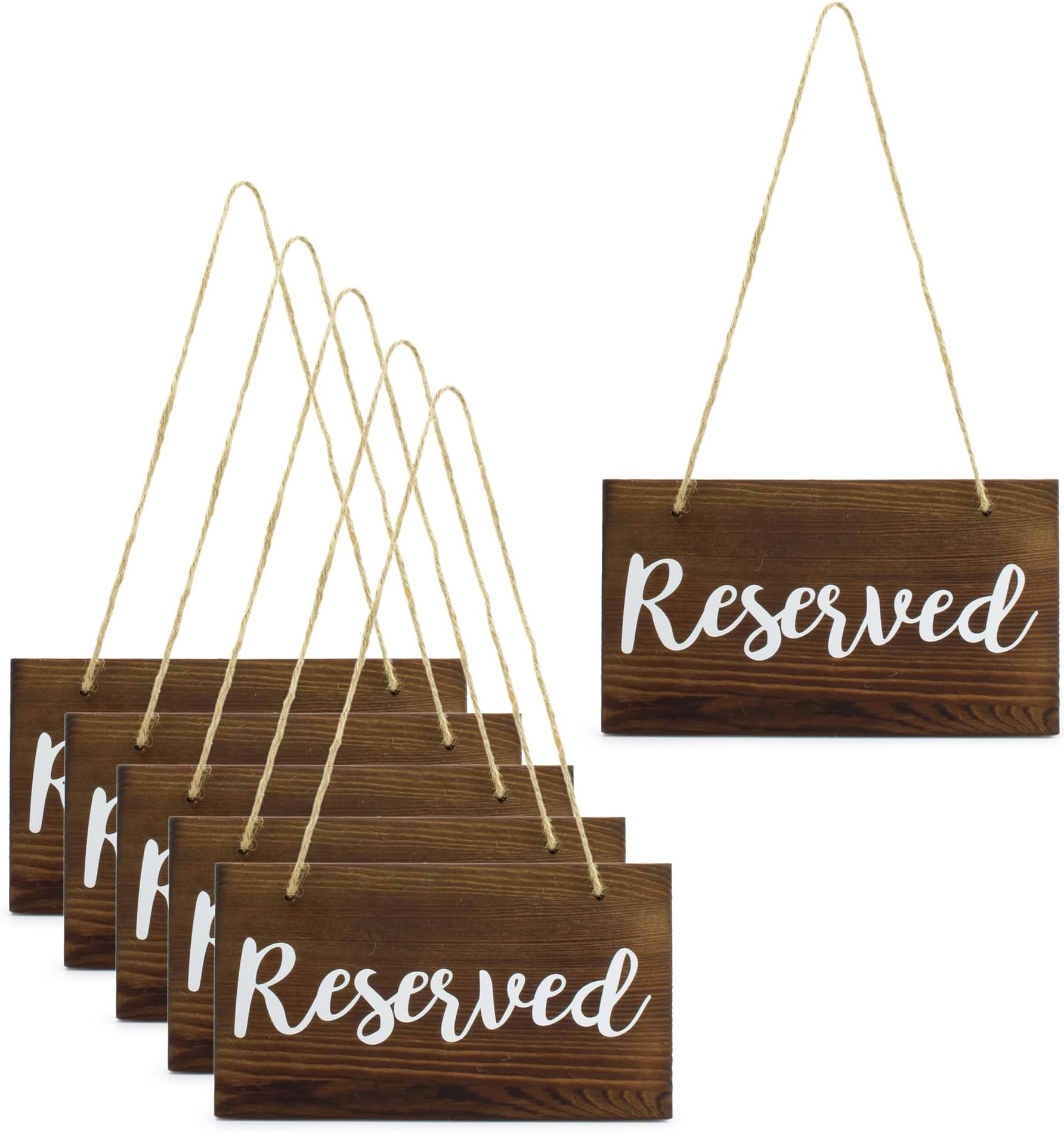 Amazon.com: Hanging Wooden Reserved Sign Rustic Unfinished Wedding ...