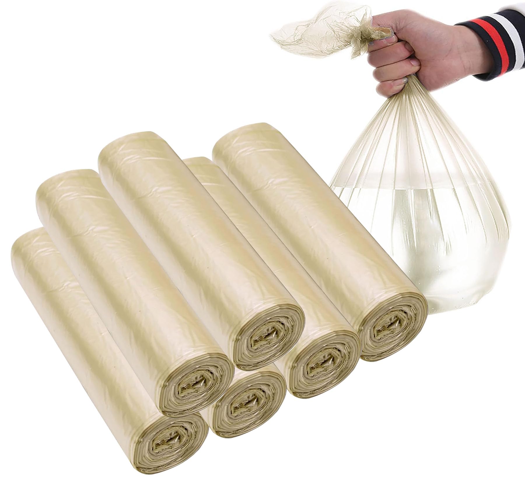 Amazon.com: 4 Gallon Bathroom Trash Bags,120 Count 6 Rolls Small Trash ...